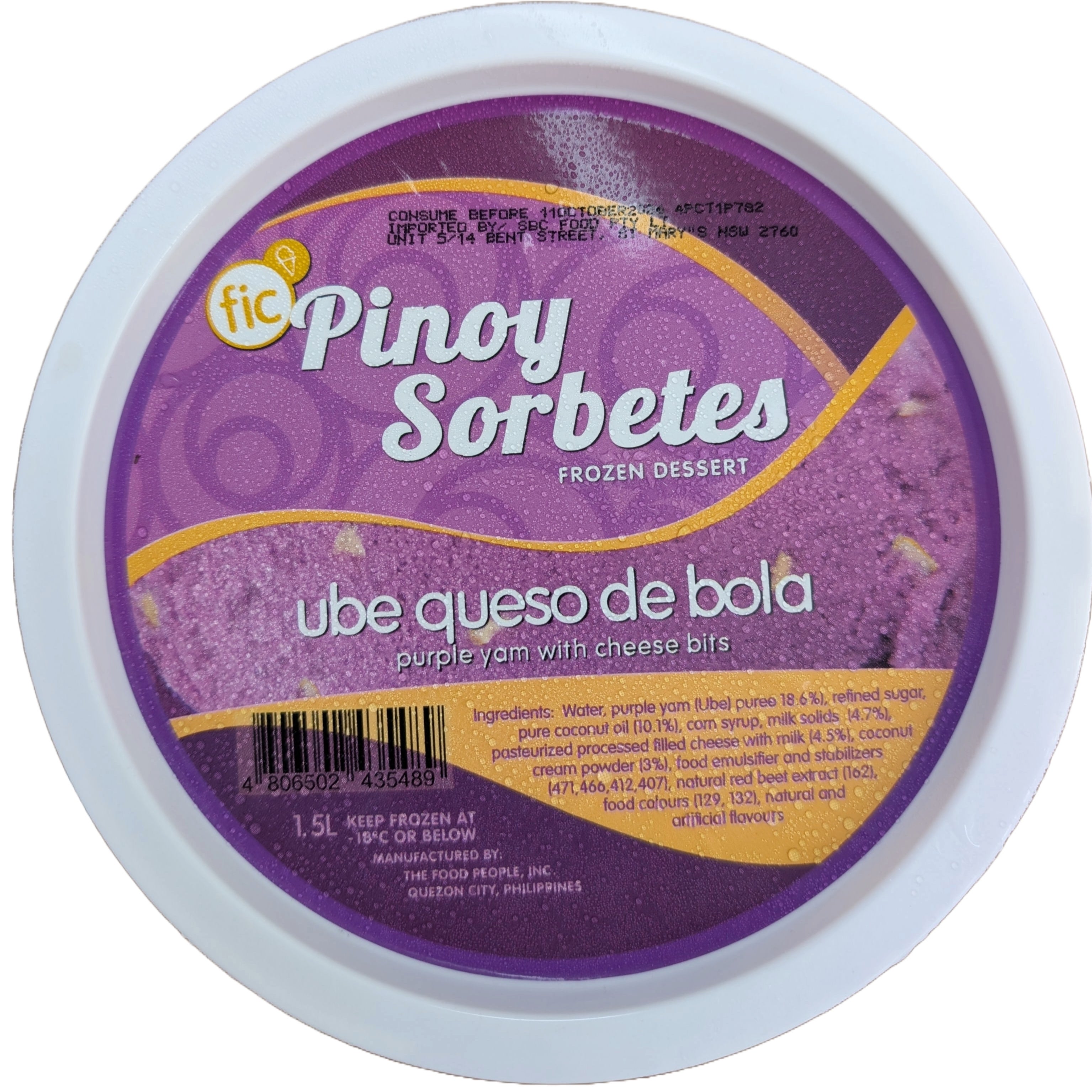 Pinoy Sorbetes Ube Queso de Bola 1.5L | The Bangketa Grocer